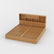 Teak Wood Bookcase Platform Bed | Elegant Storage & Timeless Design ...