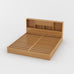 Teak Wood Bookcase Platform Bed | Elegant Storage & Timeless Design ...