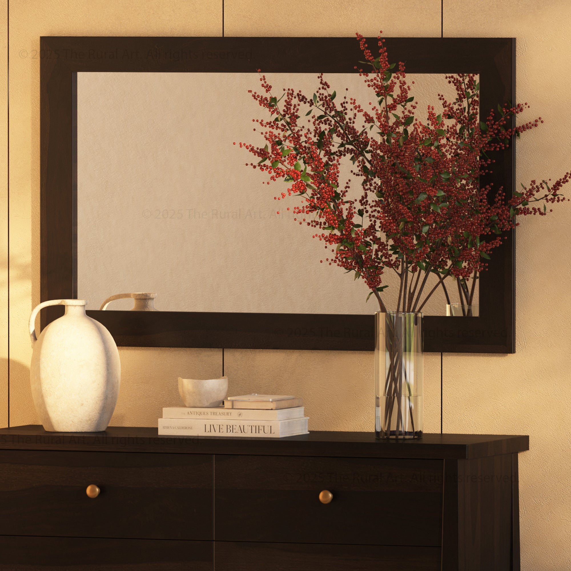Dothan Solid Wood Mirror Frame with Mitered Corners – theruralart.com